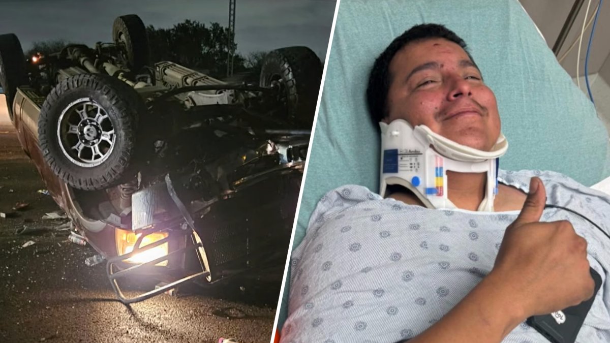 Video de hombre atrapado en camioneta volcada y sobrevive – Telemundo ...